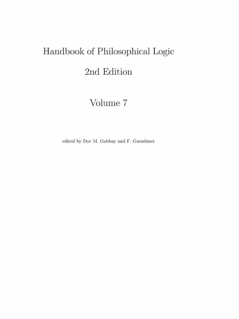 Handbook of Philosophical Logic (Z-Lib - Io) | PDF