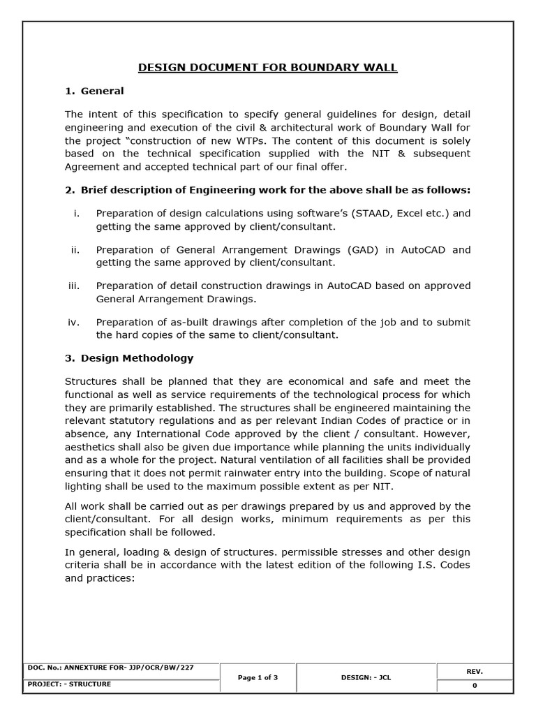 Civil Engineering Design Criteria | PDF | Specification (Technical ...