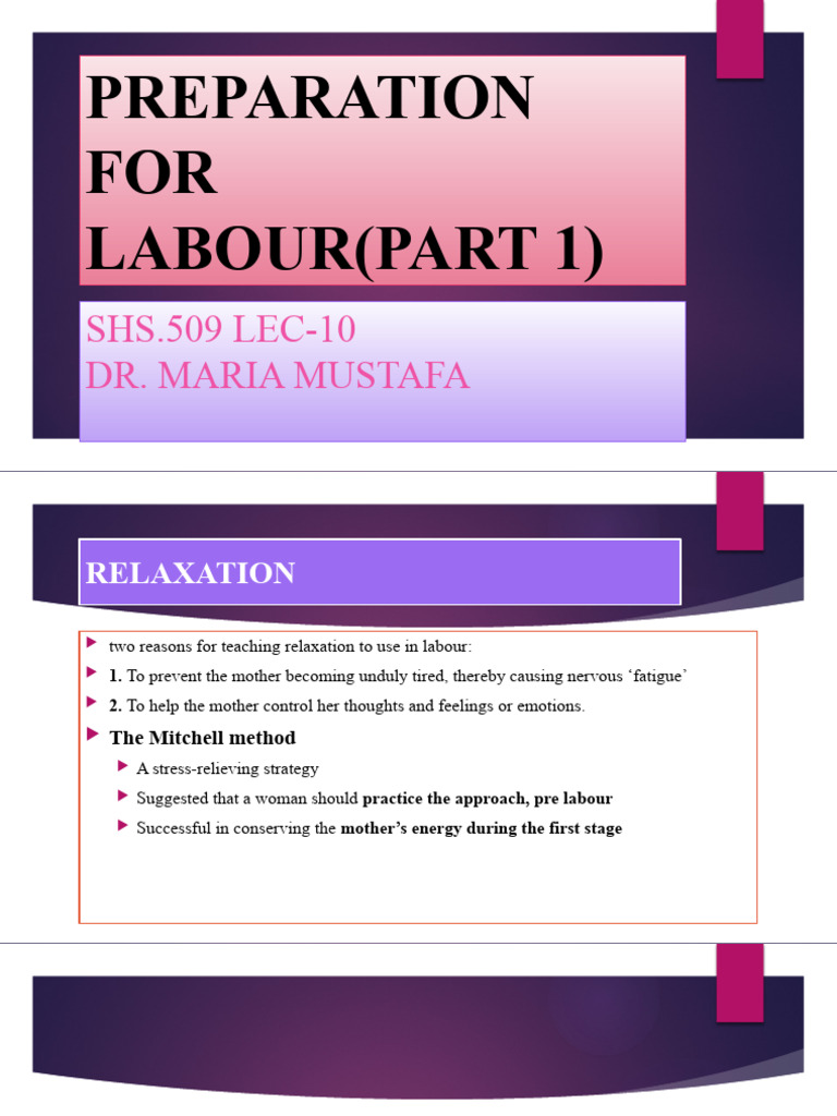 Lect 10 Preparation For Labour | PDF | Breathing | Childbirth