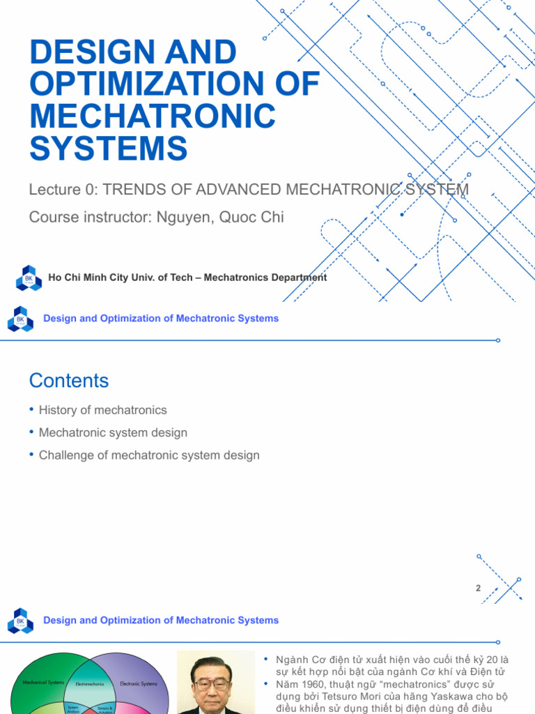 Lecture 1 - Trends of Advanced Mechatronic Systems | PDF