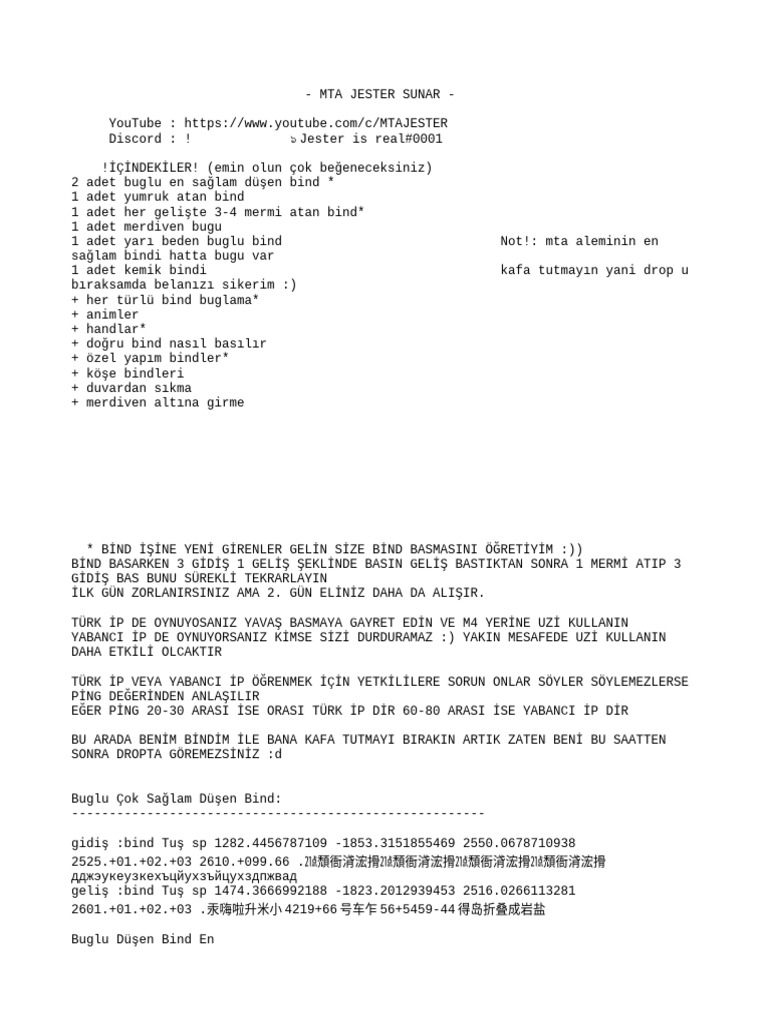 Mta Jester Bindleri | PDF