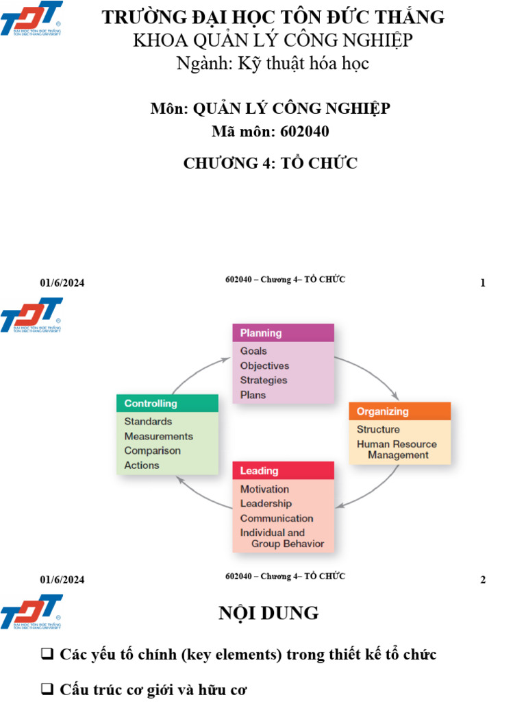 QLCN - Chuong 4 - To Chuc | PDF