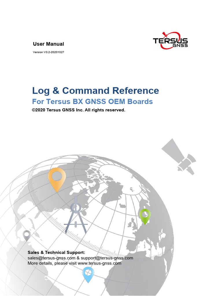 Log & Command Reference: For Tersus BX GNSS OEM Boards | PDF | Latitude | Ascii