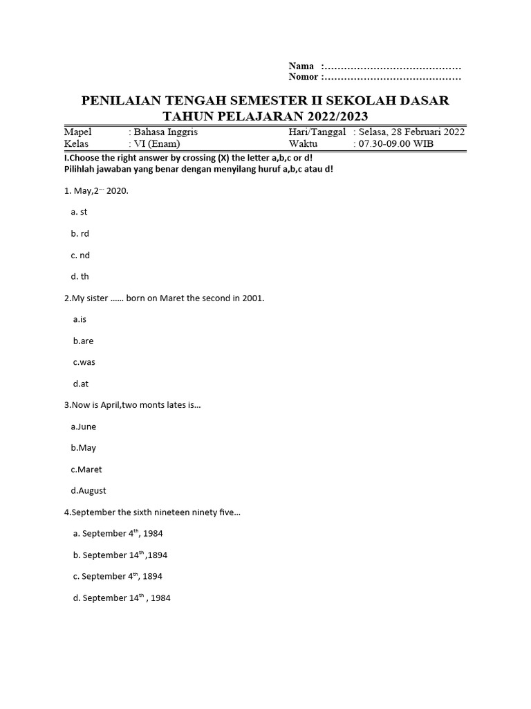 Soal Bahasa Inggris Keals 5 Dan 6 | PDF | Medicine | Health Care