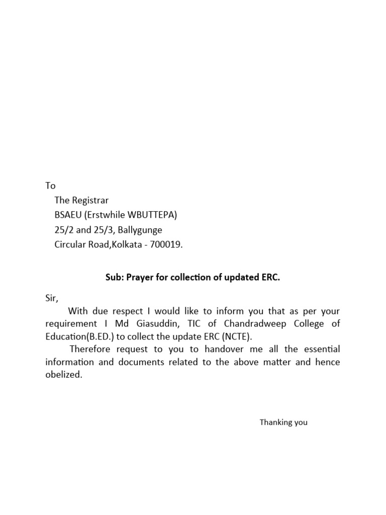 Authorization Letter Against The Collection of ERC. | PDF