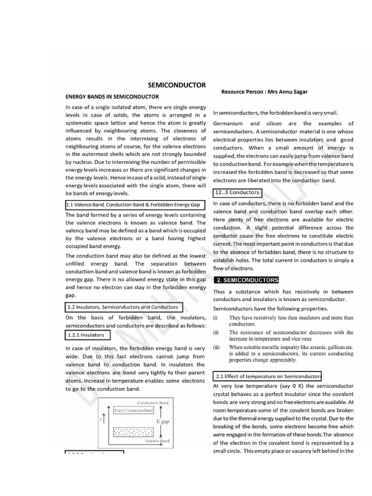 Semiconductor notes | PDF