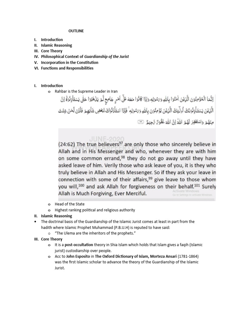Role of the Rahbar in Iran's Governance | PDF | Politics Of Iran ...