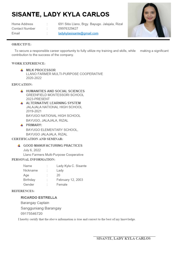 Lady Kyla Sisante | PDF