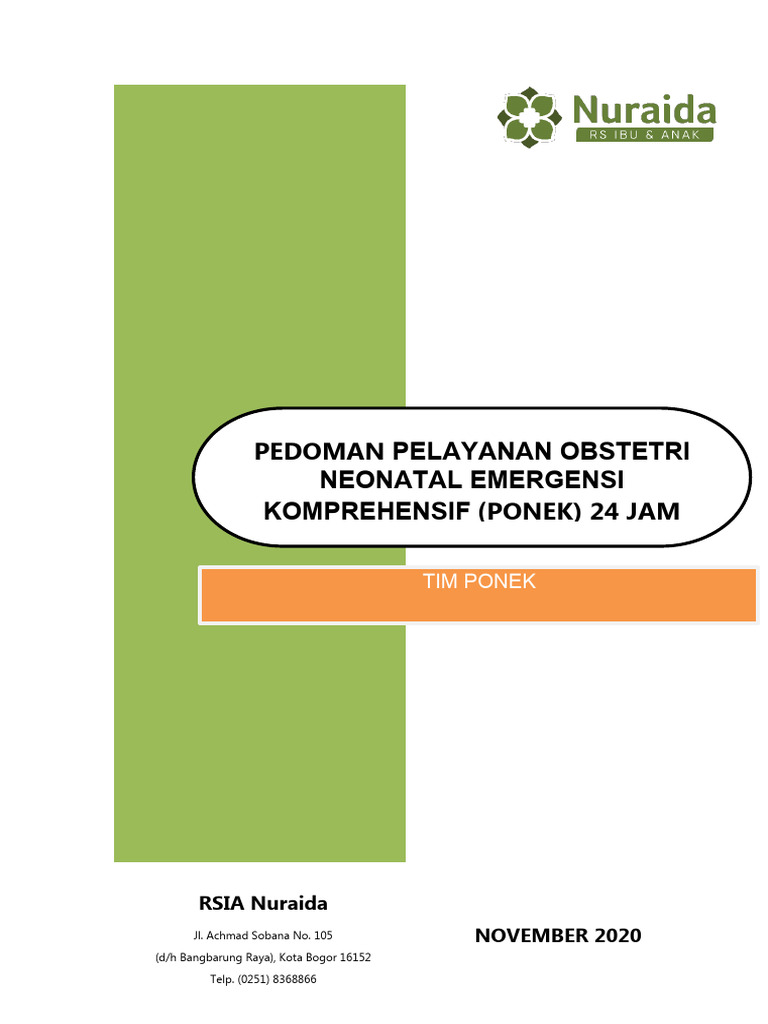 Pedoman Pelayanan Obstetri Neonatal Emergensi Komprehensif (Ponek) 24 ...