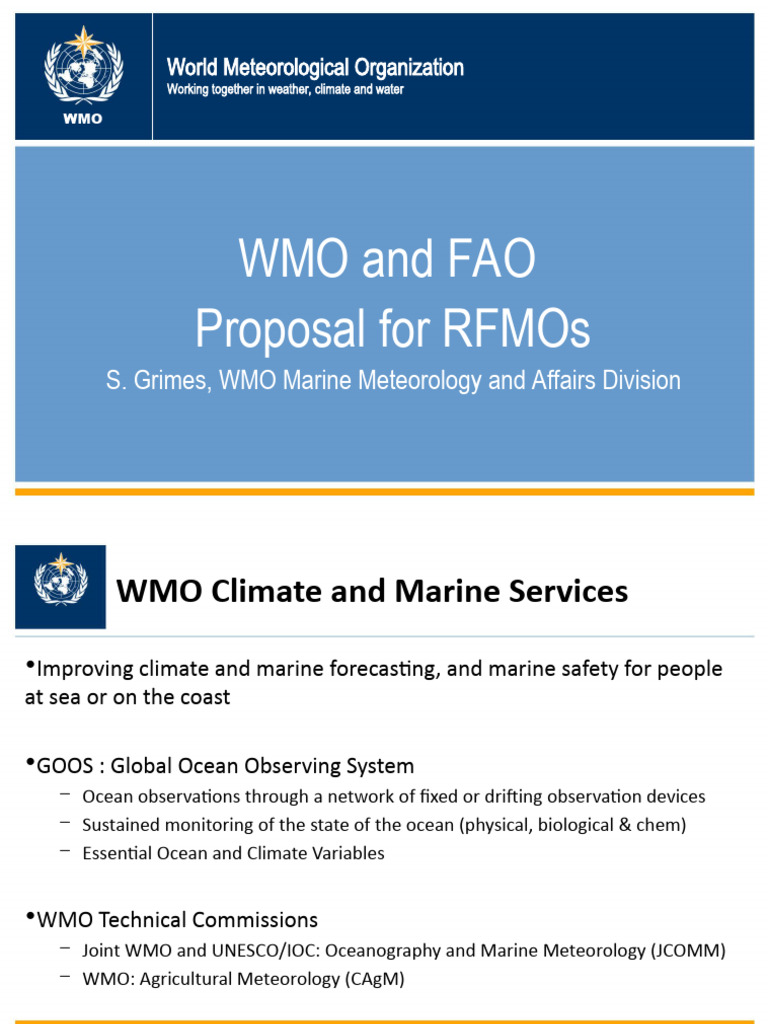 WMO FAOFisheries | PDF | Oceans | Climate