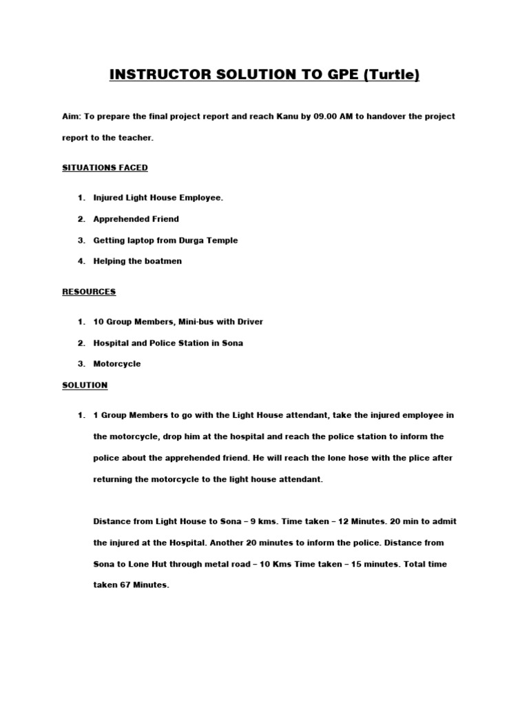 GPE Solution (Turtle) | PDF