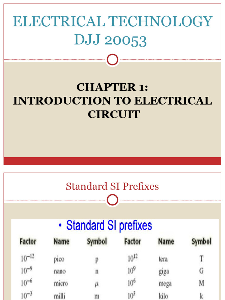 Chapter 1 - Introduction To Electrical Circuits | PDF | Series And ...