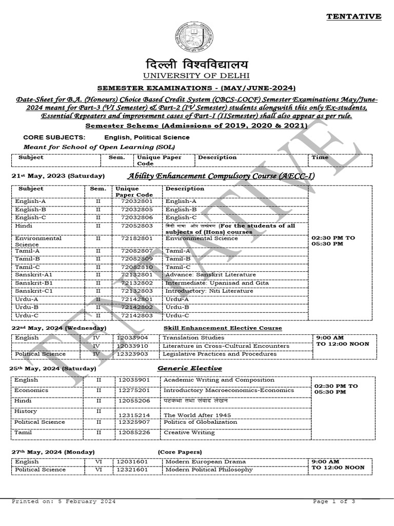 2024-02-06-SOL-BA(H) 2022-SEM.-II-IV -VI (CBCS) | Download Free PDF ...