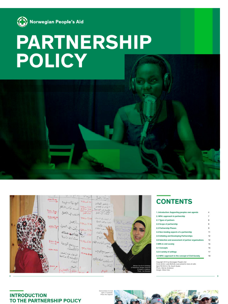 Partnership Policy 2015 Web | PDF | Civil Society | Partnership