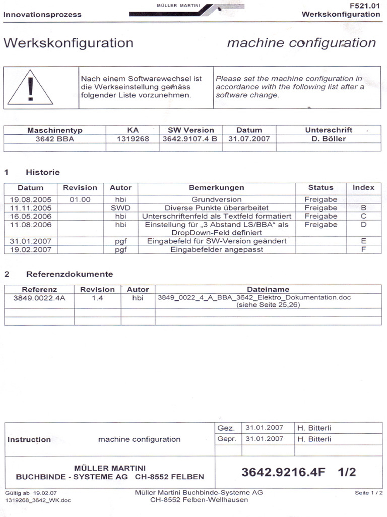 Machine Configuration 3642 BBA | PDF