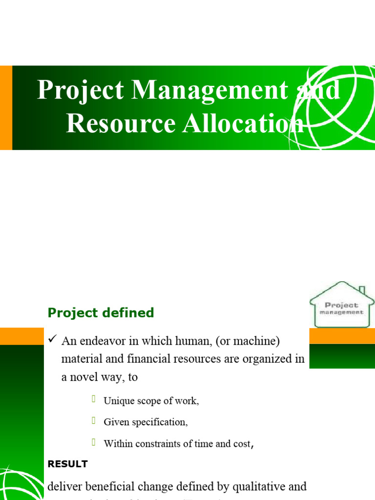 CH 05 Project Management and Resource Allocation | PDF | Project Management