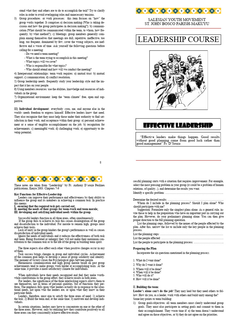 Effective Leadership | PDF | Leadership | Goal