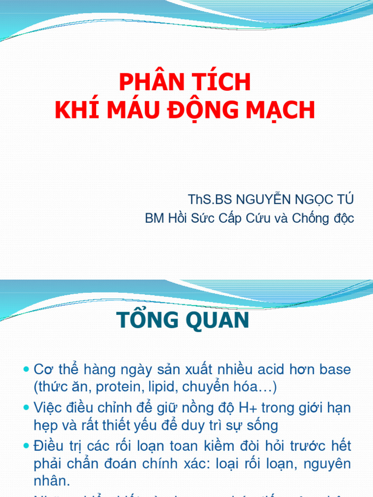 Phan Tich Khi Mau Dong Mach | PDF