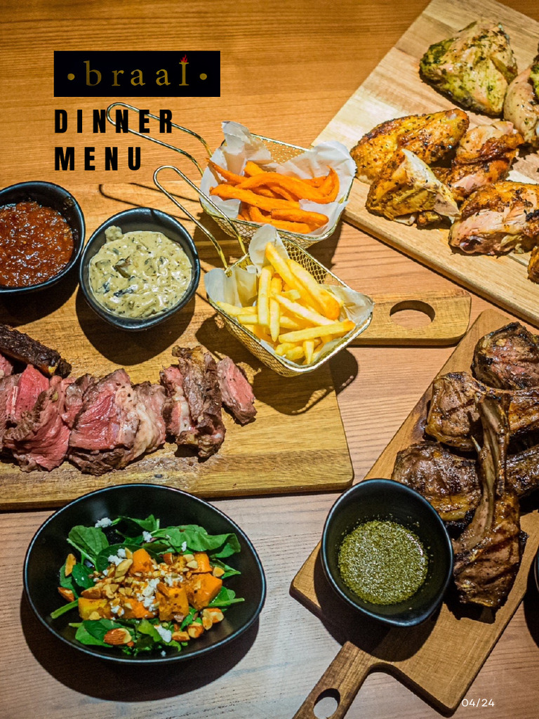 Braai Dinner Menu 0424 | PDF | Hamburgers | Kebab