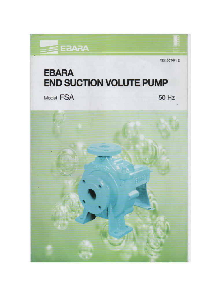 Ebara End Suction Volute Pump | PDF