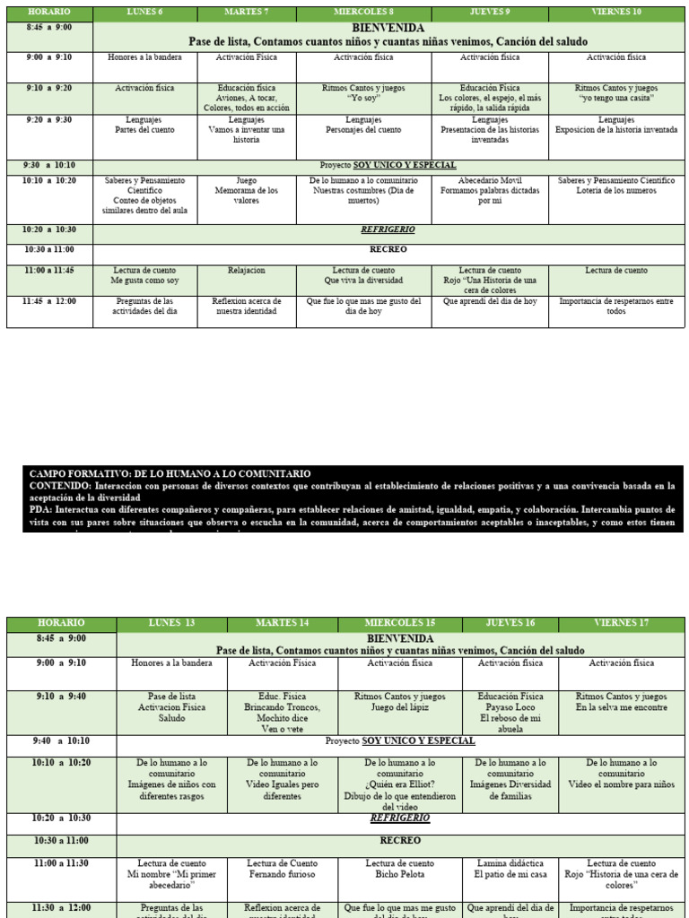 CRONOGRAMAS | PDF | Educación Física