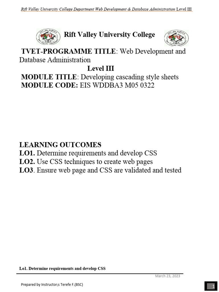 Cascade Style Sheets | PDF | Html | World Wide Web