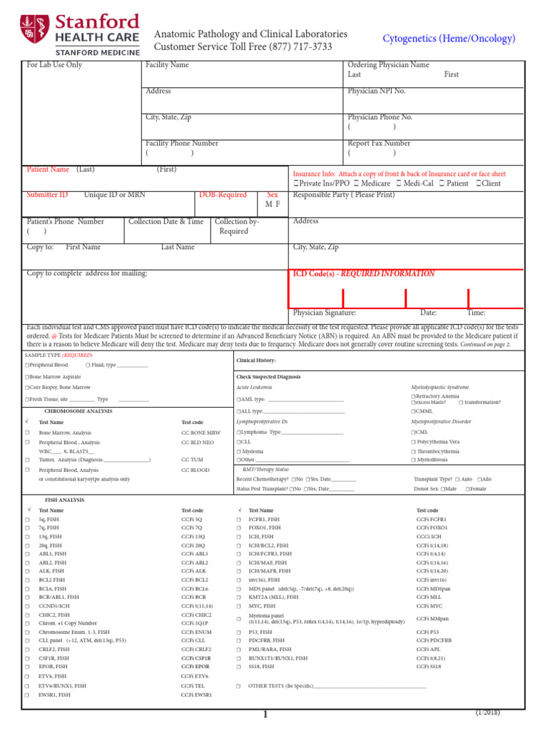 Cytogenetics Hematology Oncology | PDF | Medicare (United States ...
