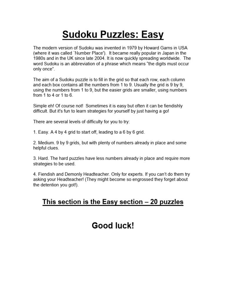 Easy | PDF | Recreational Mathematics | Logic Puzzles