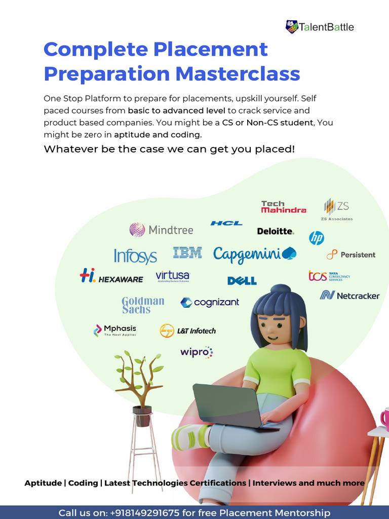 Complete Placement Preparation Masterclass Brochure | PDF | C++ | Computer Network