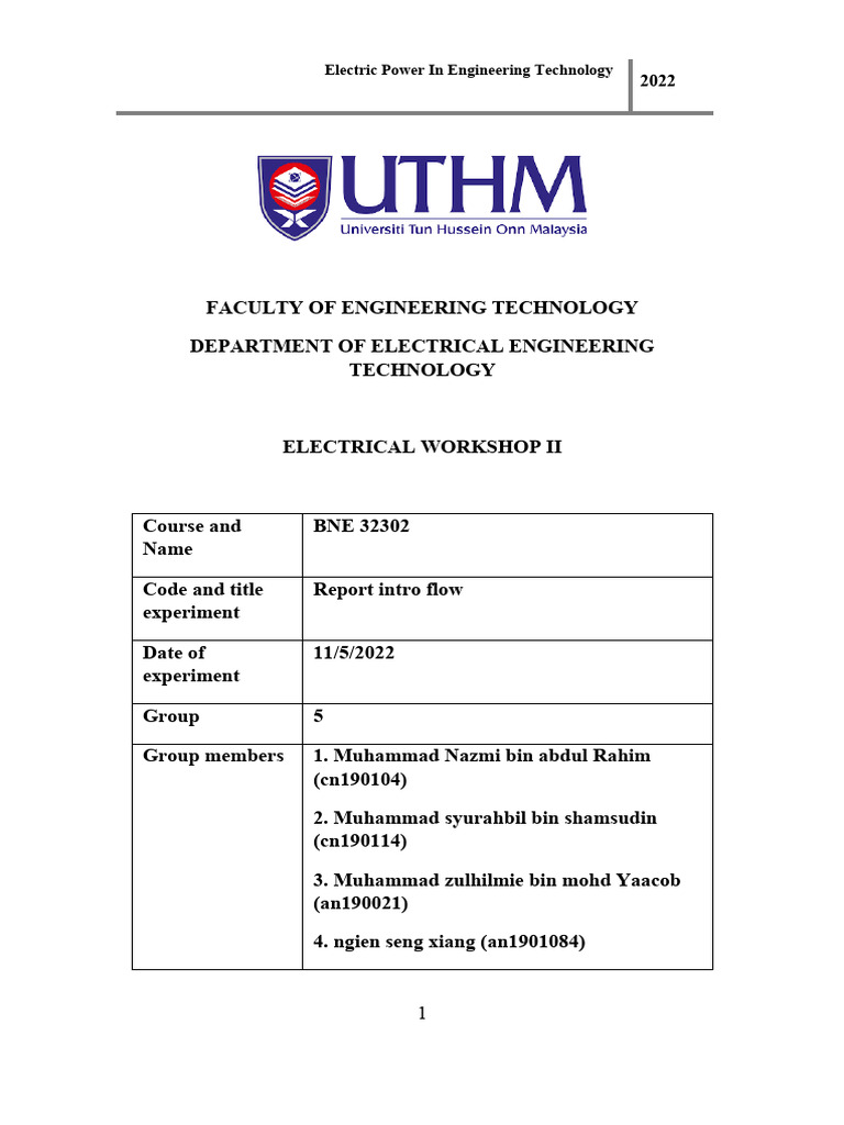 EWP in Electrical Engineering Technology | PDF | Control Theory ...