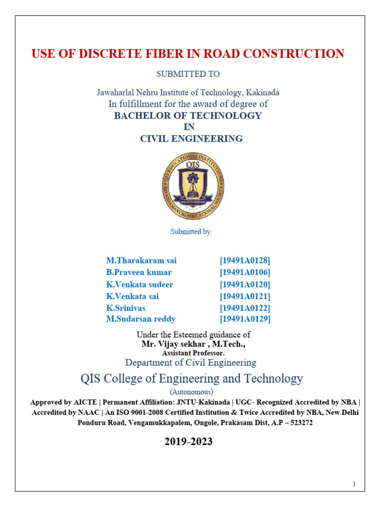 Main project THARAK + | PDF | Concrete | Road Surface