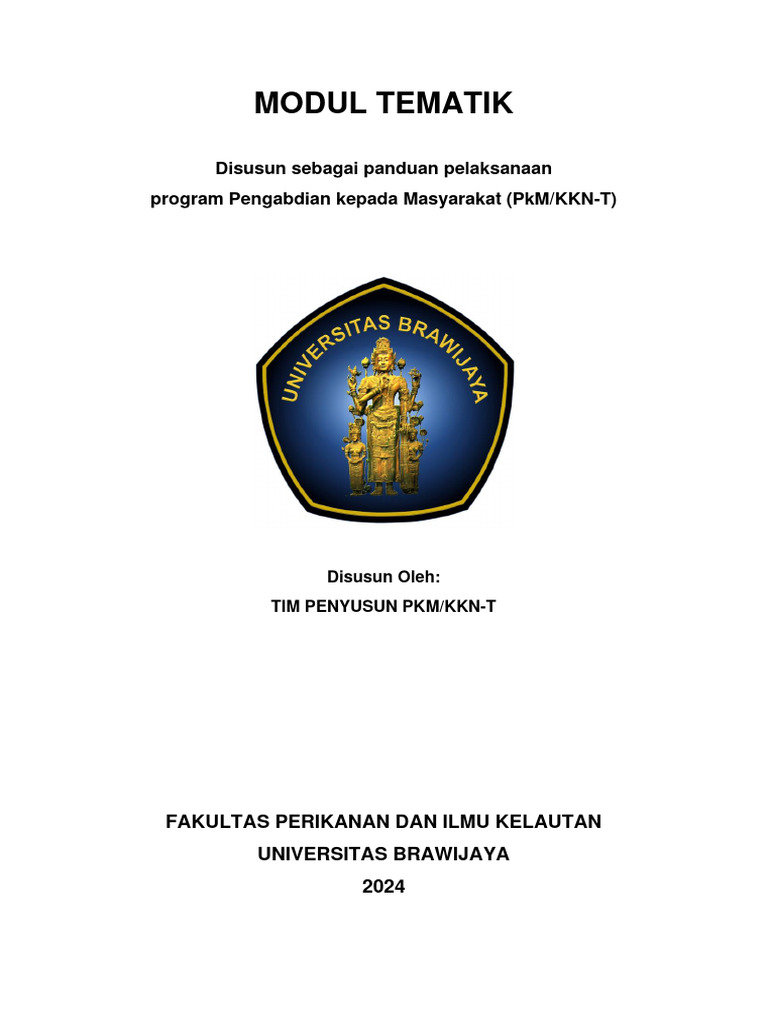 Modul Pedoman PkM/KKN-T 2024 UB | PDF | Sains & Matematika