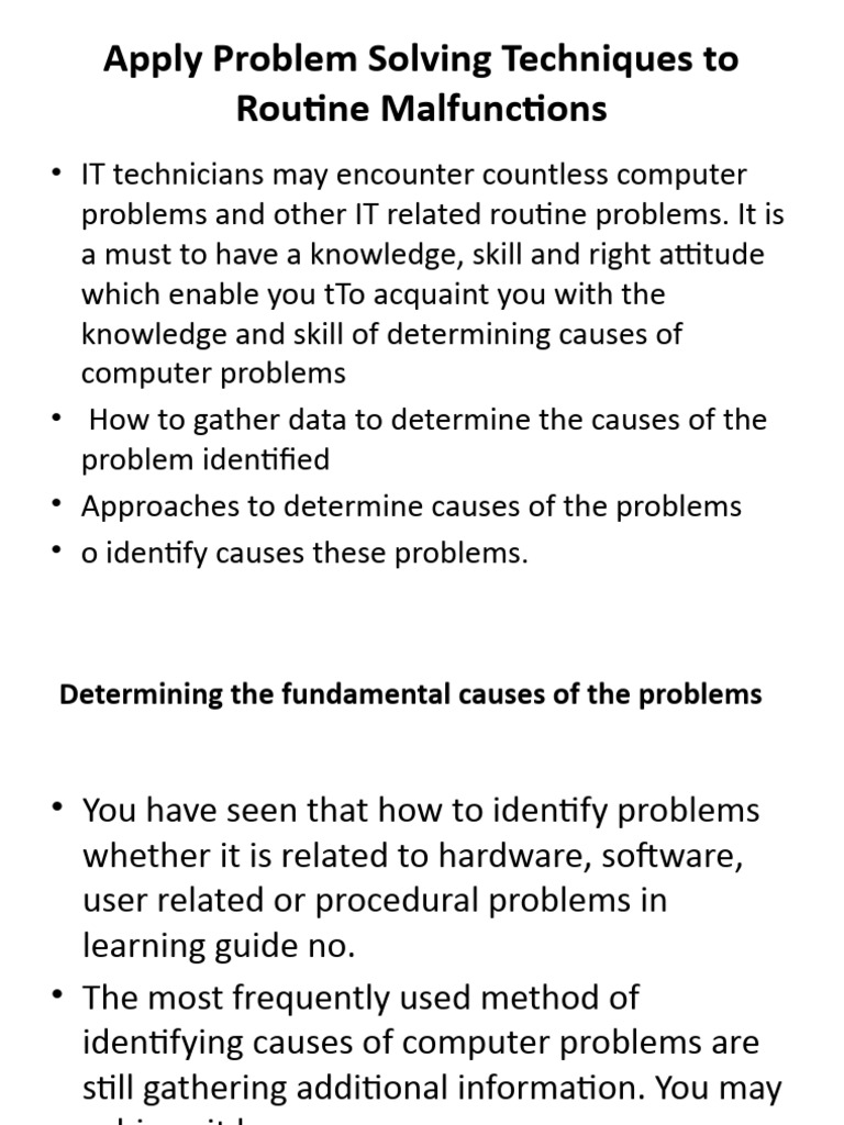 Apply Problem Solving Techniques to Routine Malfunctions | PDF | Electrical Connector | Electronics
