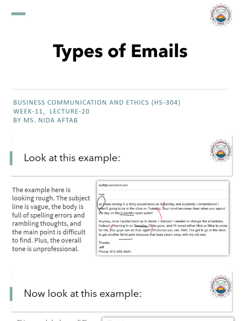 Essential Types of Business Emails | PDF | Human Communication ...
