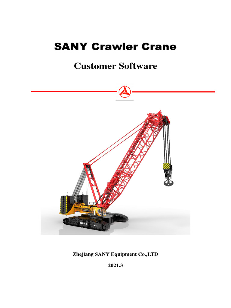 Sany Crawler Crane Customer Software V5.0 | PDF | Crane (Machine) | Shape