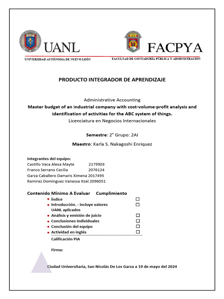 PIA Castillo Franco Garza Ramirez | PDF | Product (Business) | Logistics