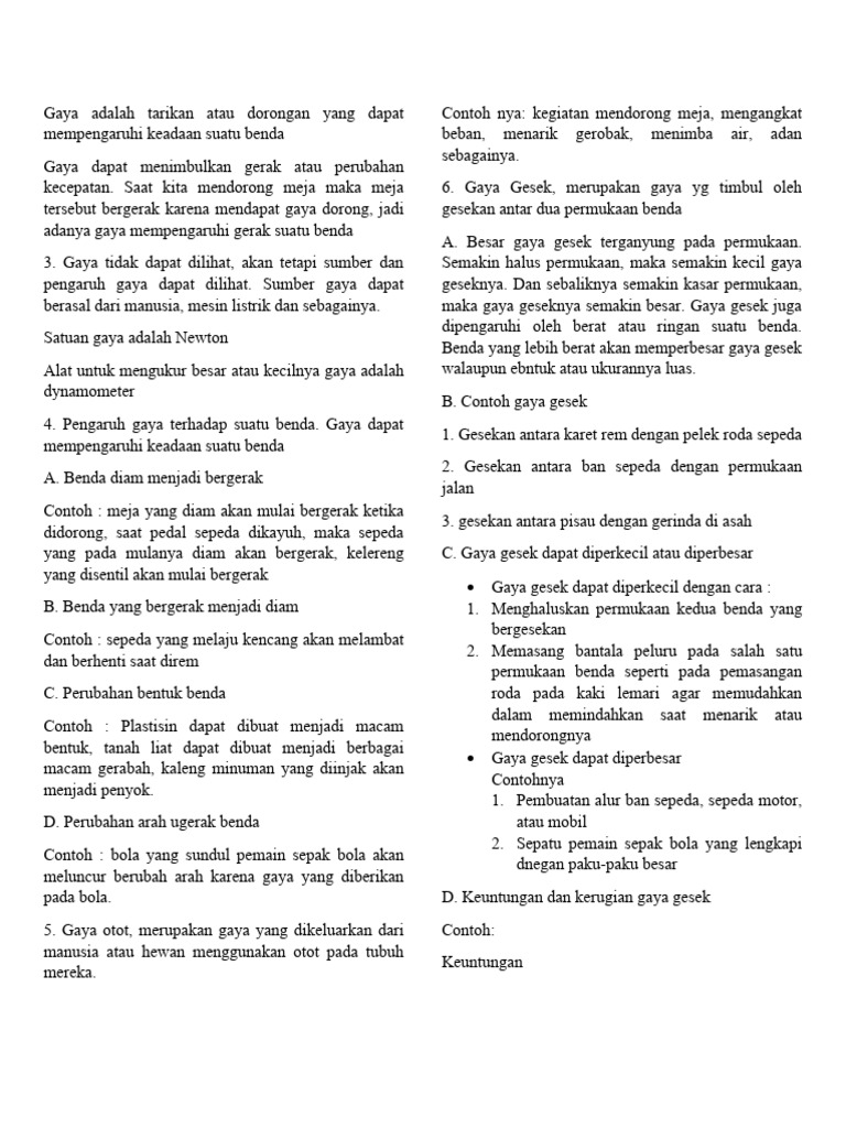 Bab 3. Gaya Materi Dan Soal 1 | PDF