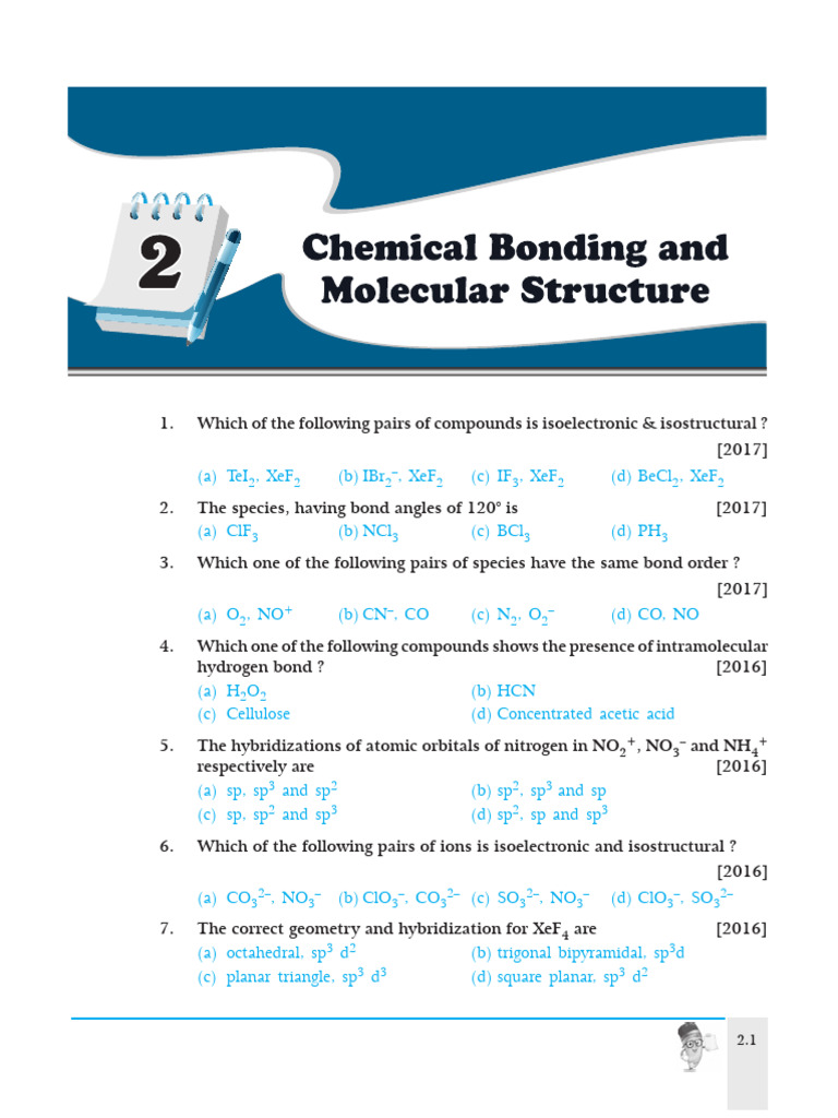 Chemical Bonding & Molecular Structure | PDF | Covalent Bond | Chemical ...