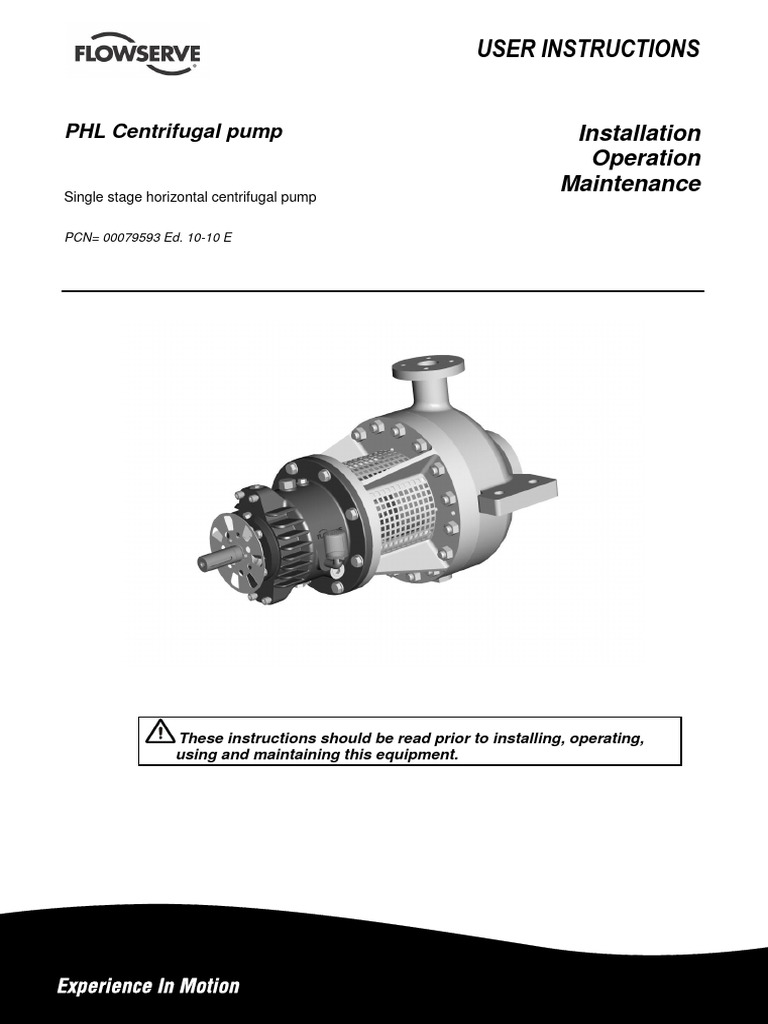 Flowserve Overhung Pump Pdf Pump Noise
