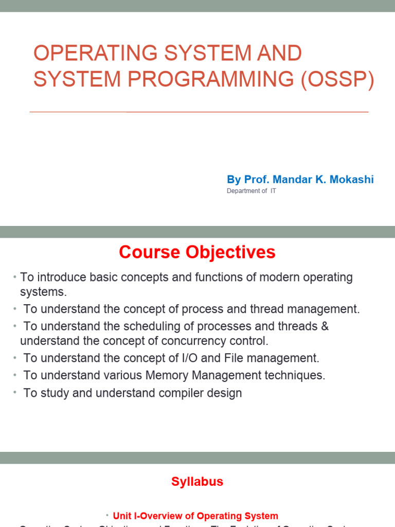 Unit 1 Presentation | PDF | Operating System | Booting