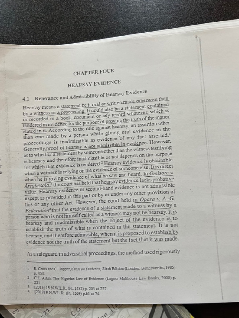 Hearsay Evidence | PDF