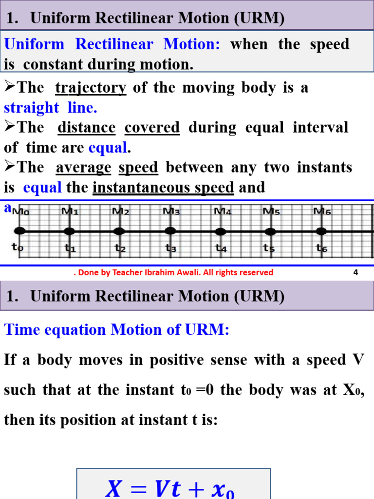 Understanding Rectilinear Motion Concepts | PDF | Speed | Acceleration