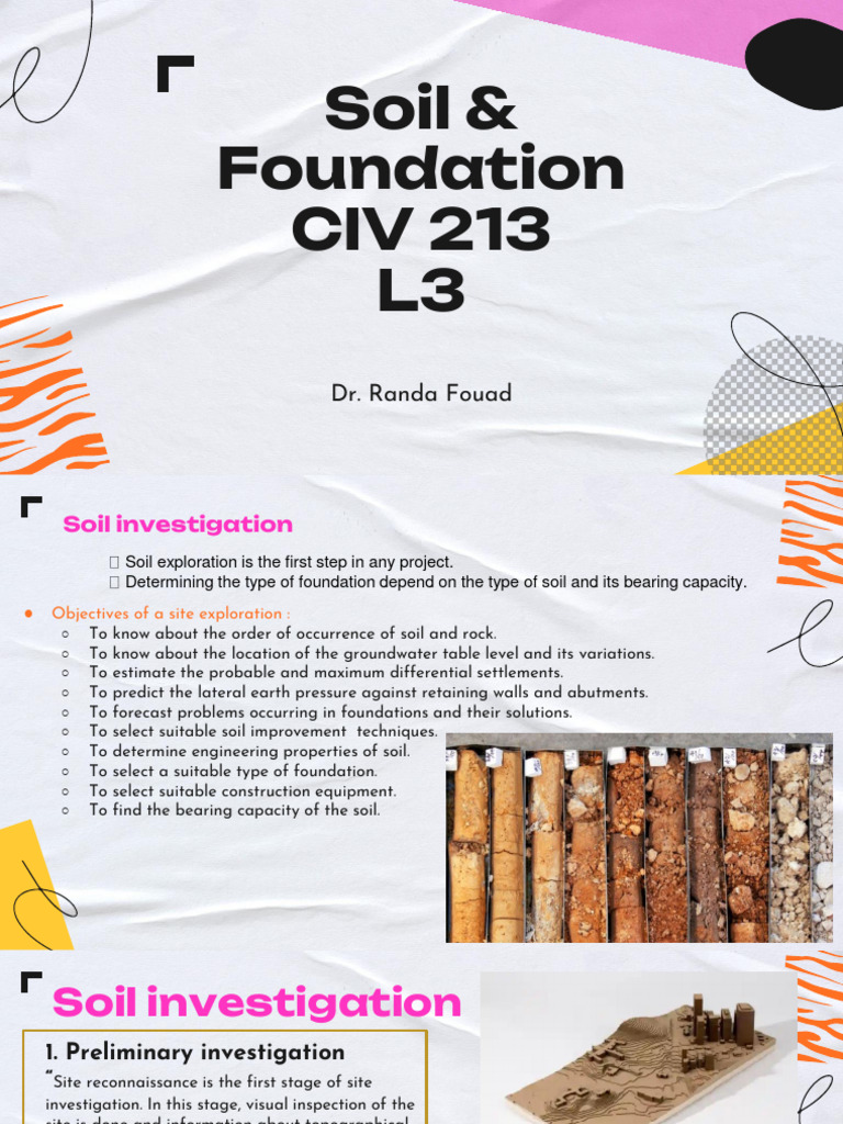 Soil Investigation Techniques and Methods | PDF | Borehole | Drilling
