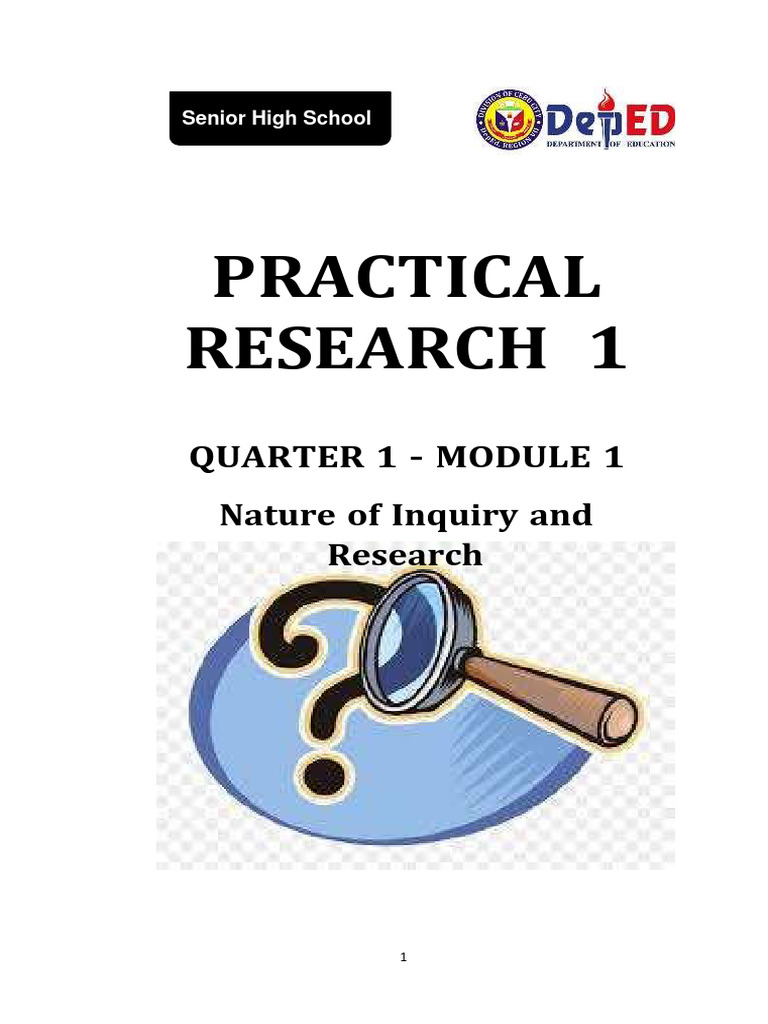 Quarter 1 Module 1 Practical Research 1 | PDF | Quantitative Research ...