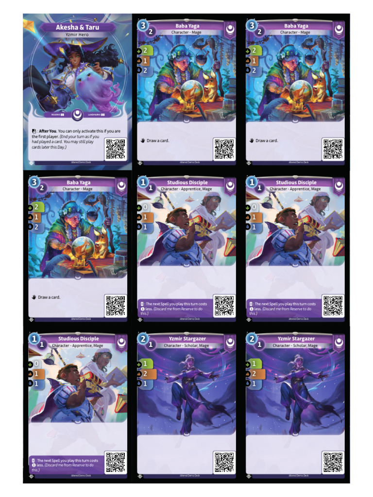 Altered Demo Deck Characters & Spells | PDF | Board Games | Gaming