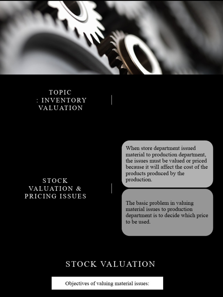 Inventory Valuation | PDF | Economics | Investing