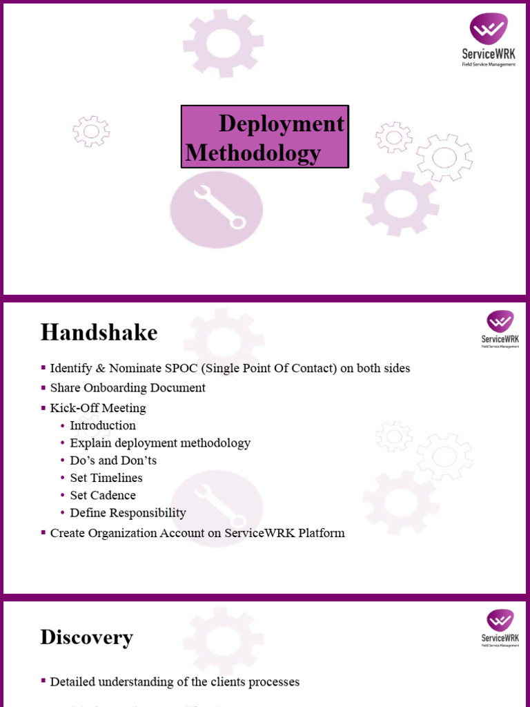 ServiceWRK Deployment Methodology | PDF