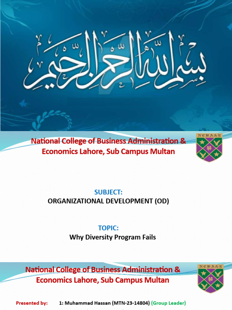 OD Why Diversity Program Fail | PDF | Diversity (Business) | Leadership