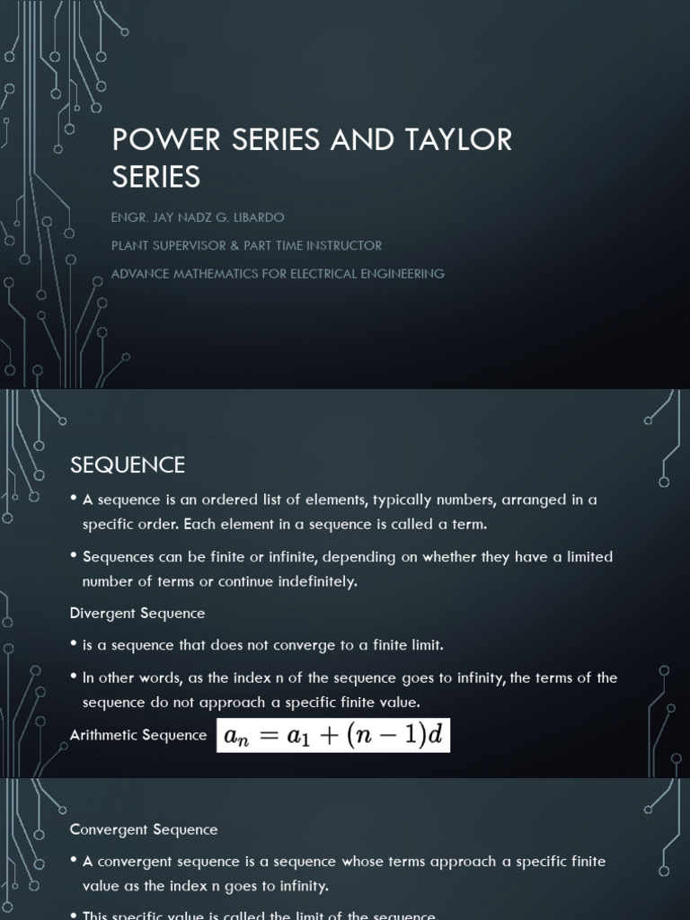 Power Series Taylor Series | PDF | Power Series | Sequence