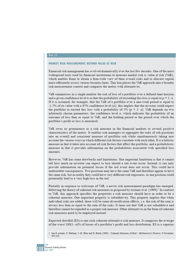 Ecb Caa6672472.fsrbox200706 13 | PDF | Value At Risk | Risk